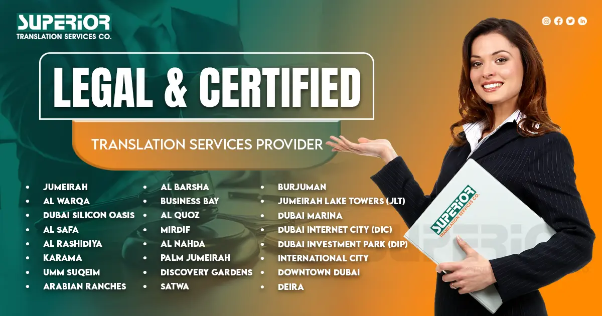 Legal & Certified Translation Services Provider in JLT, DIP