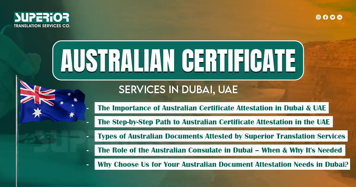 #1 Australian Certificate Attestation Services in Dubai