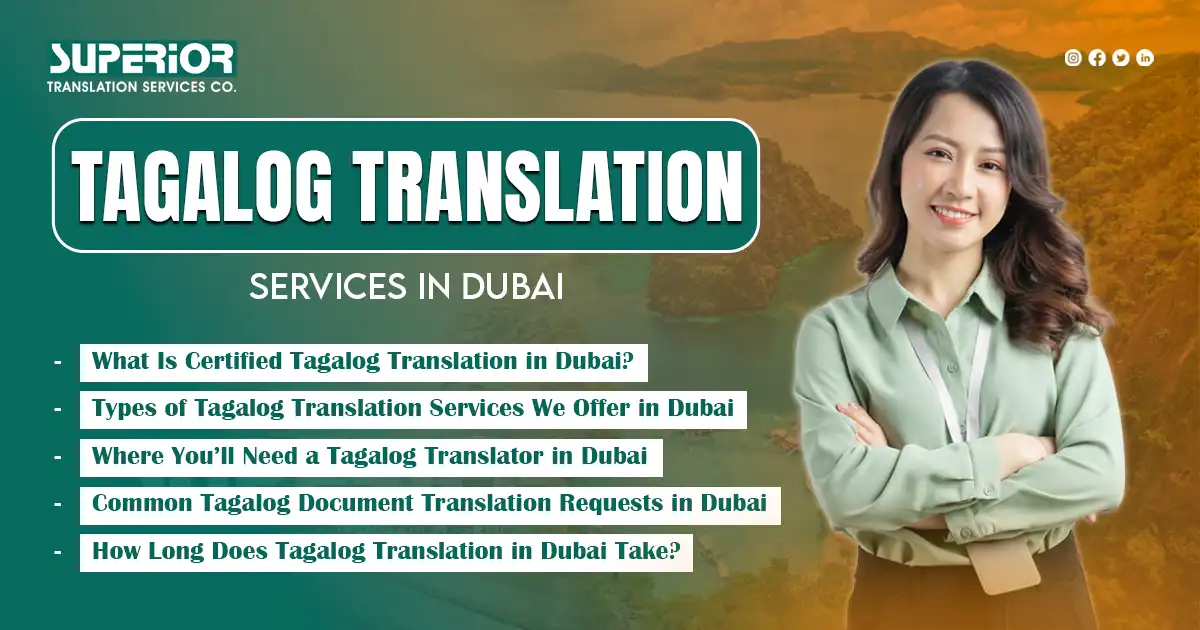 #1 Tagalog Translation Services in Dubai