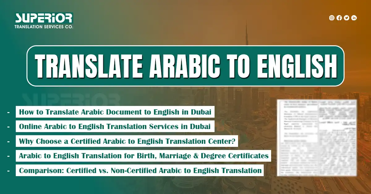 Top Translate Arabic to English in Dubai UAE 2026